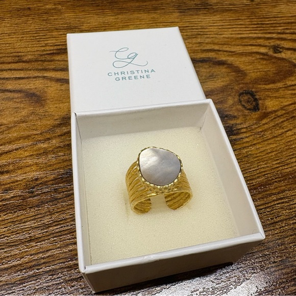 christina greene | Jewelry | Christina Greene Stackable Ring Pearl ...